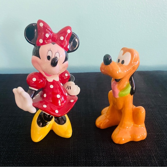 Disney | Accents | Vintage Disney Figurines Minnie Mouse And Pluto ...